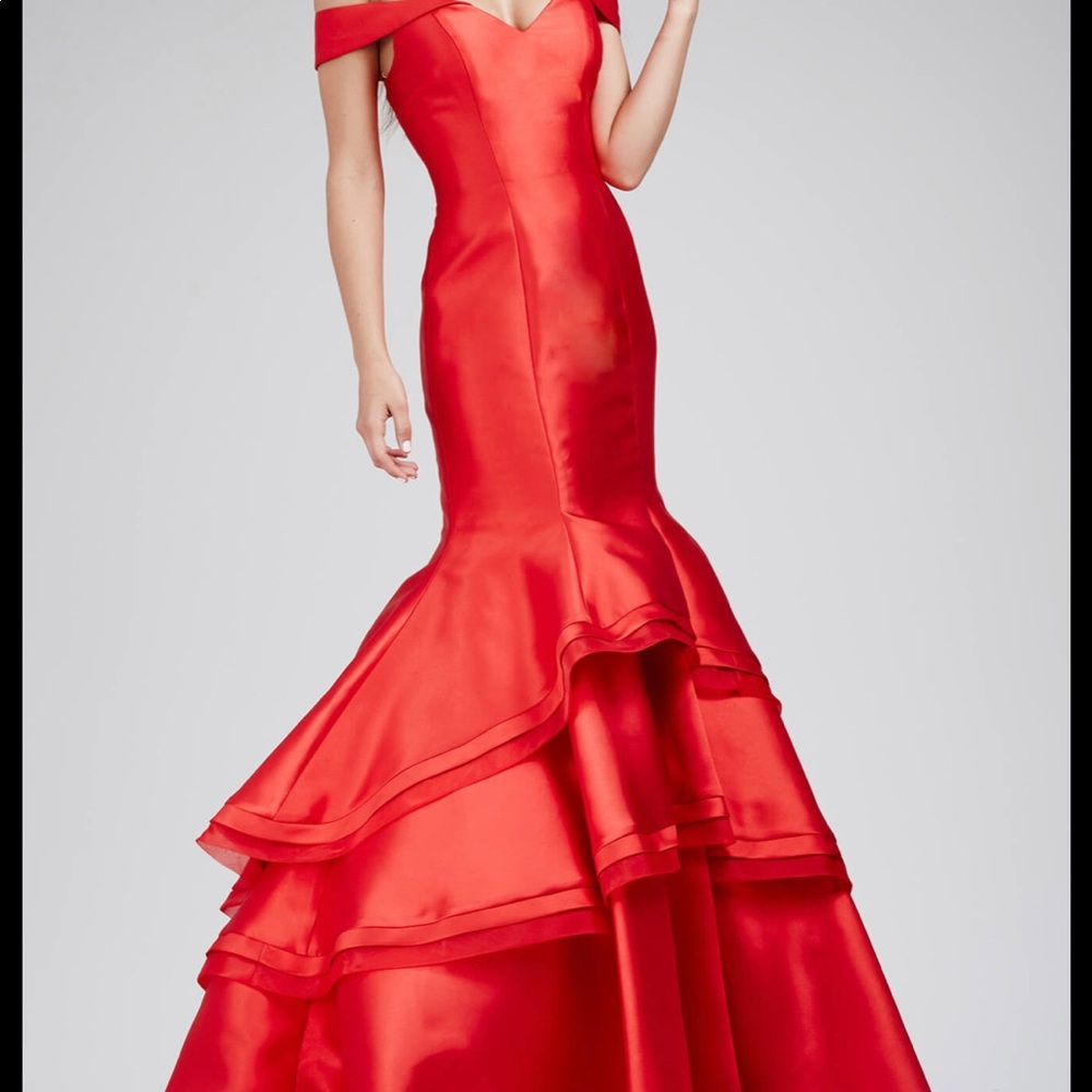 Jovani Prom Gown. Red Prom Dress. Wedding Gown, Long … - Gem
